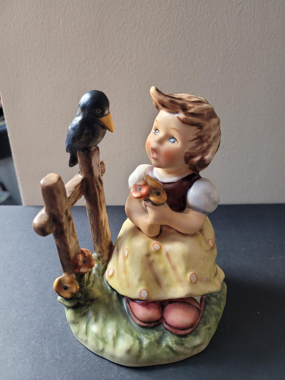 Hummel Figurine Girl With Black Bird - Etsy