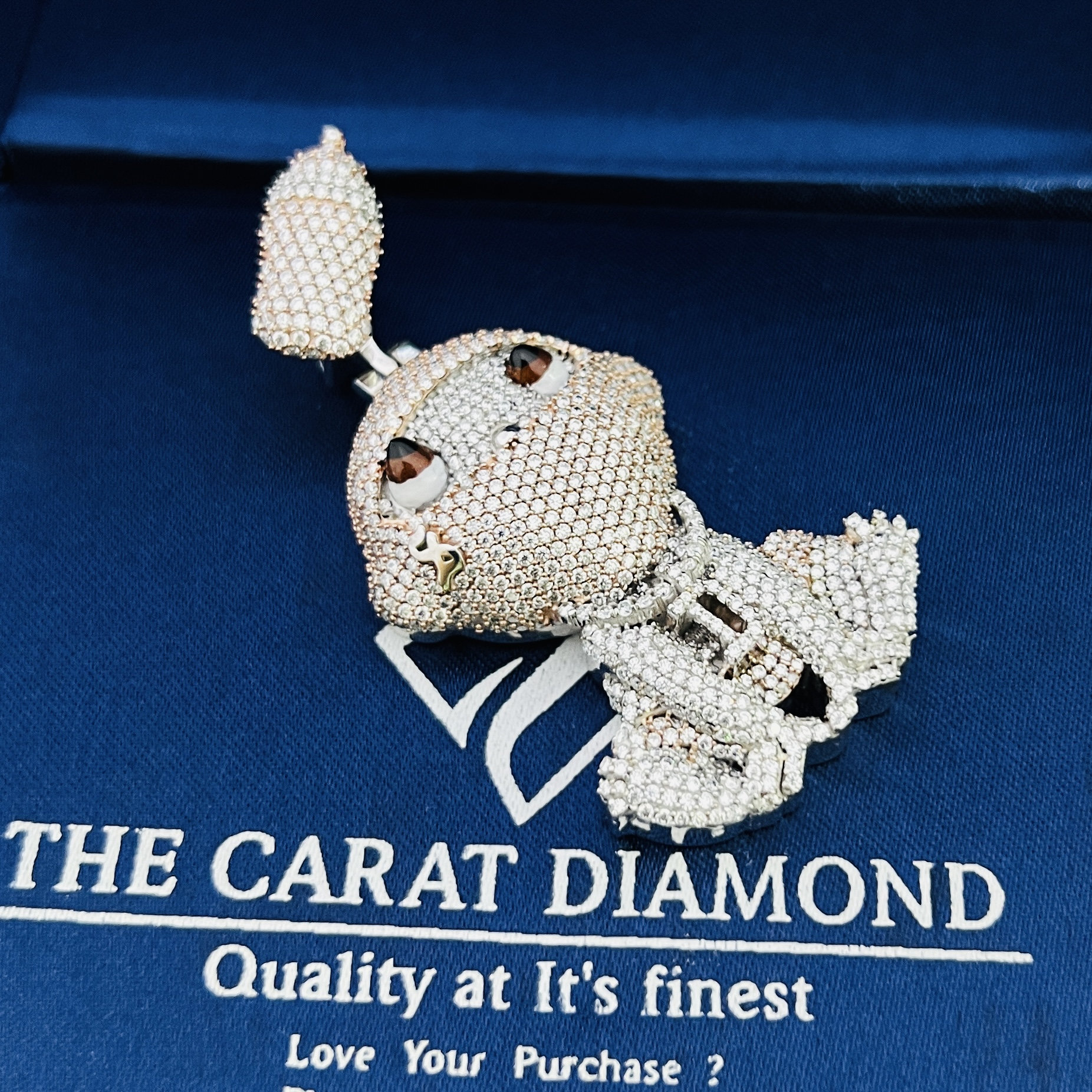 Iced Out Custom Baby Pendant | 1.2"x2.4" Silver/10k Gold / 14K Gold ...