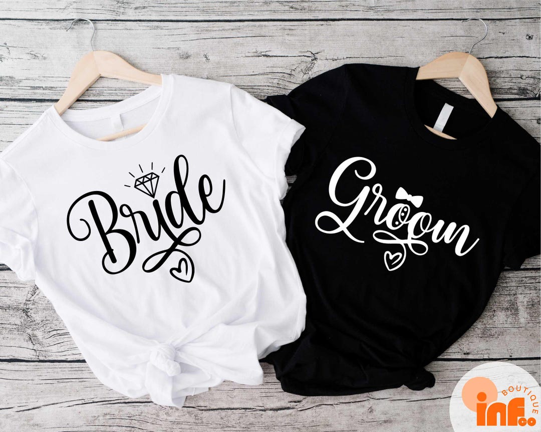 Bride and Groom Shirt, Wedding Shirt, Honeymoon Tee, Newly Married ...