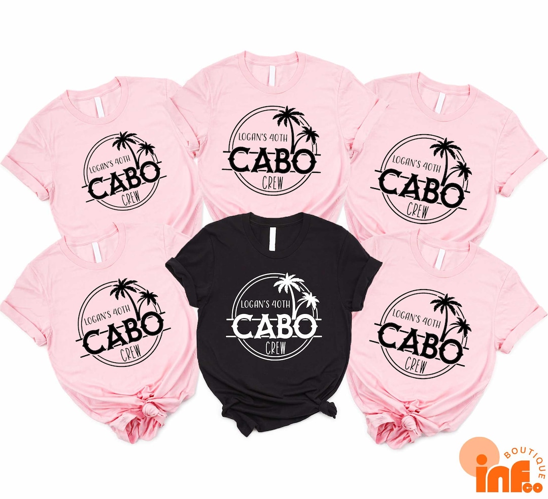 Custom 40th Cabo Crew 2025 T-shirt, Forty Af Shirt Birthday Girl Shirt ...