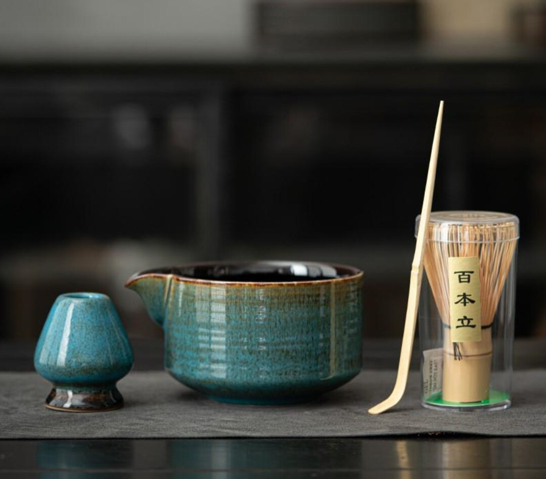 Match Bowl Set: Ceramic Matcha Gift Set, Matcha Bowl With Spout, Bamboo ...
