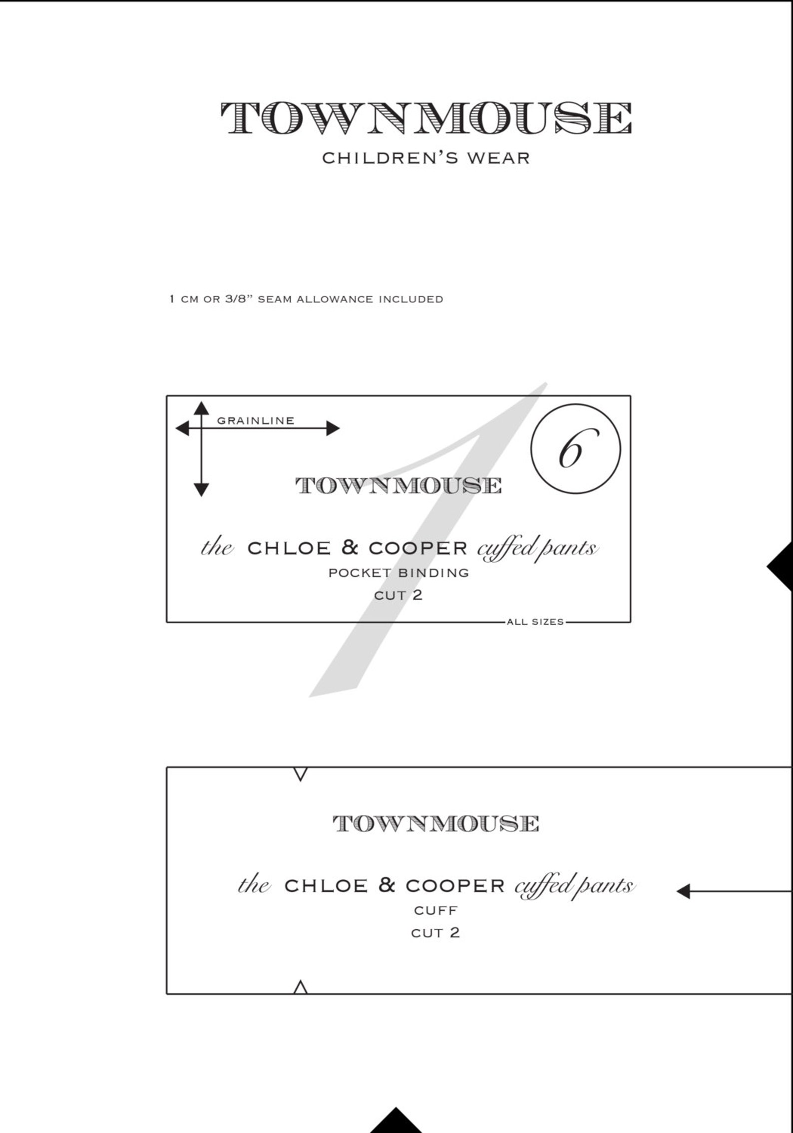 Chloe & Cooper Cuffed Pants PDF Pattern in Sizes 3, 6, 12, 18 and 24 ...