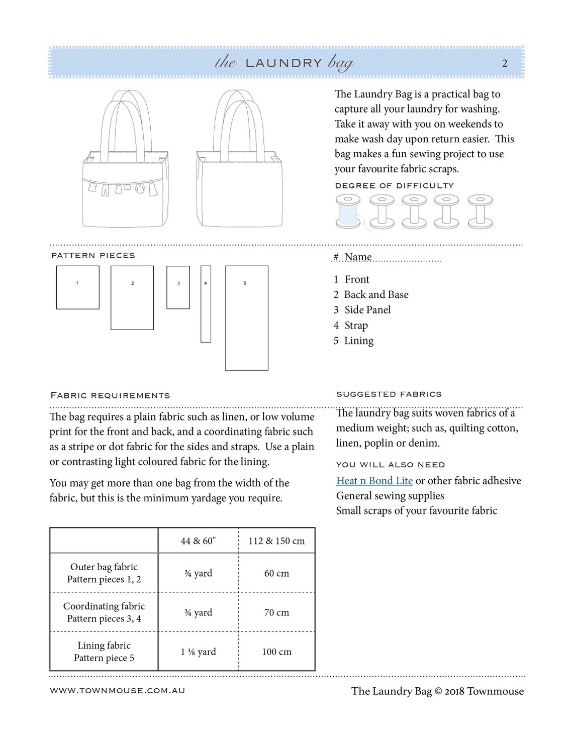 Laundry Bag PDF Pattern - Etsy