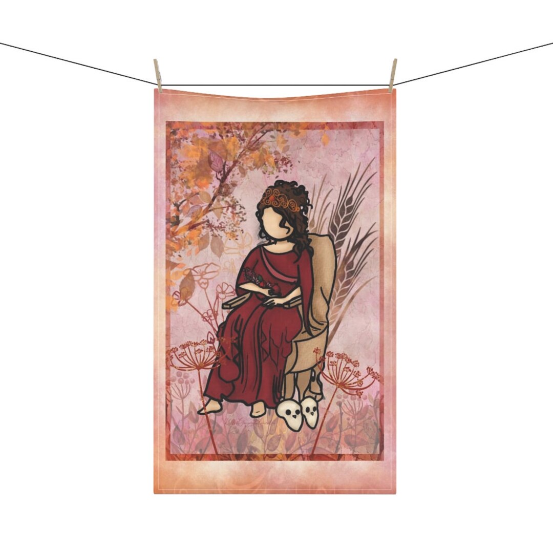 Mabon Autumn Equinox Altar Cloth Featuring Queen Persephone - Etsy