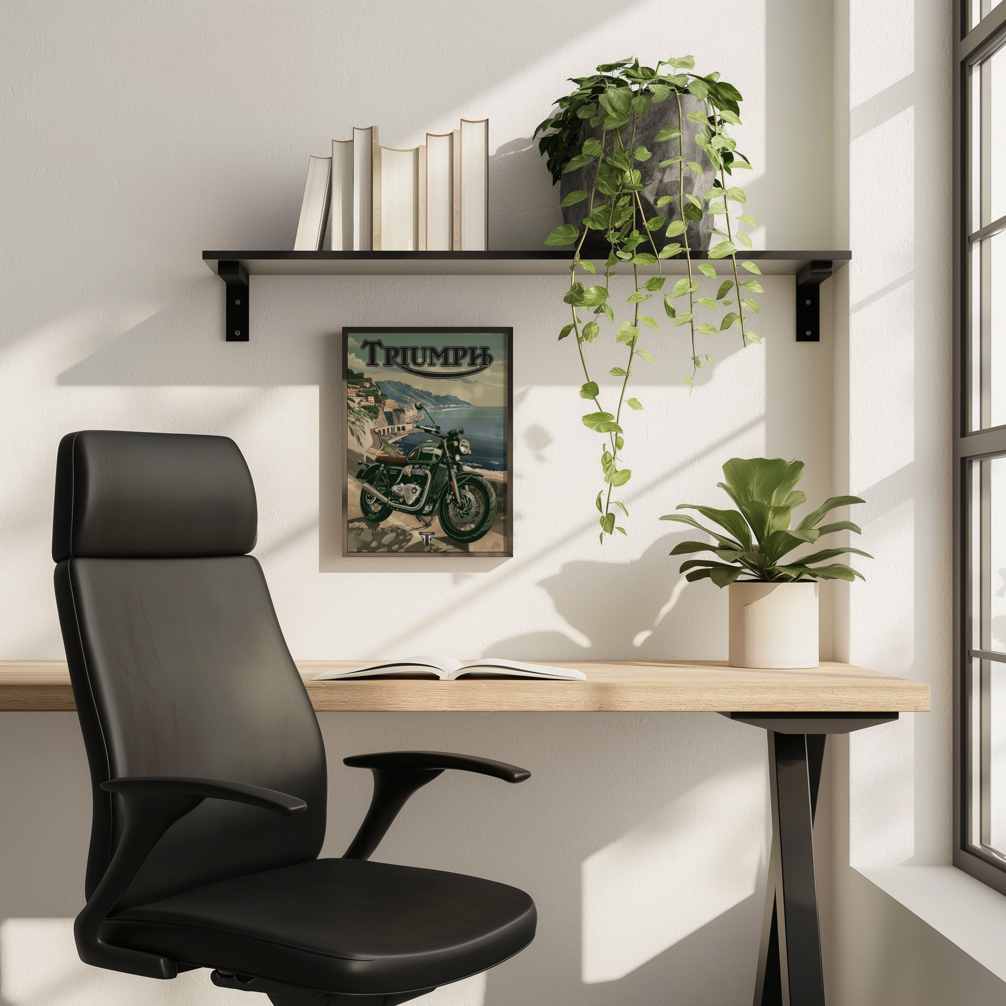 Printable Triumph Motorcycle Wall Art | Vintage Print | Digital ...