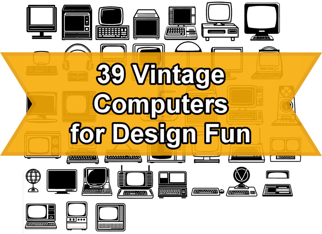 Vintage Computers Vector Pack, Includes SVG/PNG/PDF, 39 Images - Etsy