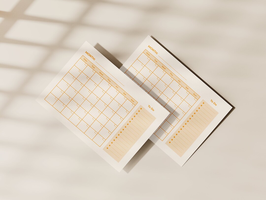 Perpetual Wall Calendar A2/A3/A4. Large Wall Calendar in Warm Tones ...