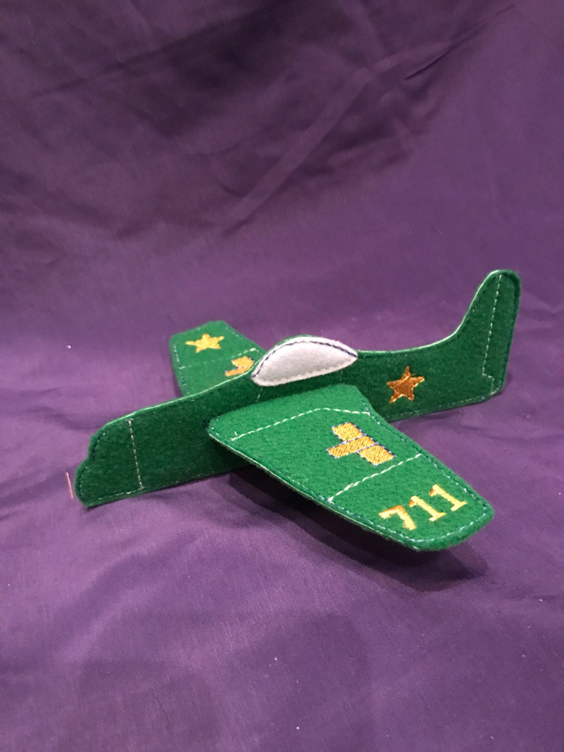 Custom Embroidered Felt Airplane - Choose Your Colors! - Etsy