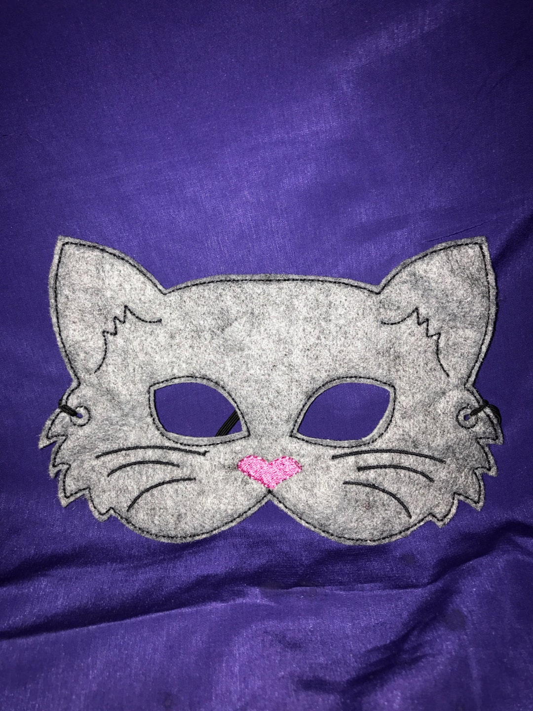 Embroidered Kitty Cat Felt Play Mask - Etsy Denmark