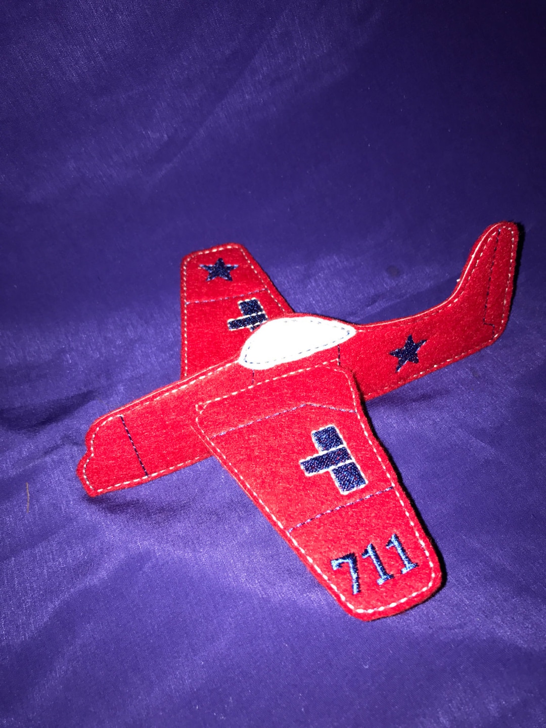 Custom Embroidered Felt Airplane - Choose Your Colors! - Etsy