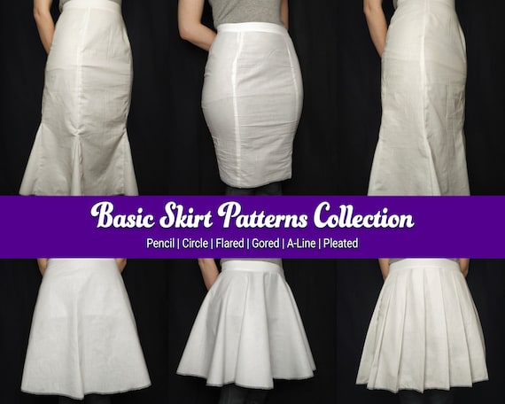 Skirt Sewing Patterns Collection Pencil Circle full and - Etsy