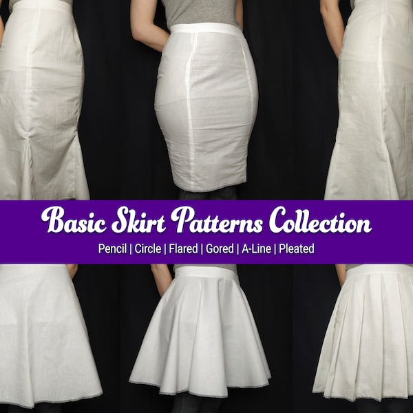 Half Pleated Skirt Pattern - Etsy