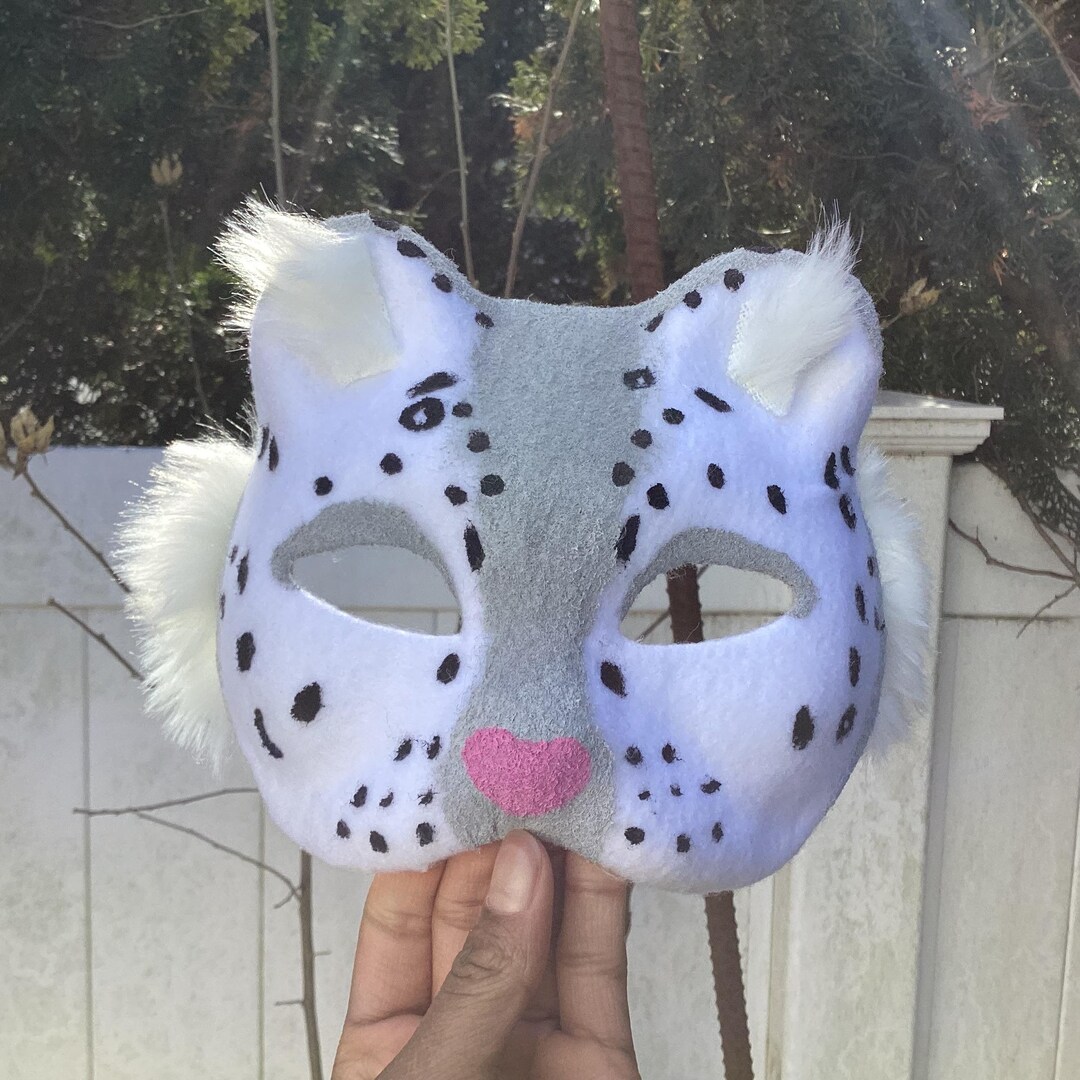 Snow Leopard Therian/furry Mask! Quad Gear - Etsy