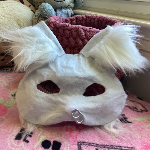 White Therian Mask Therian Cat - Etsy