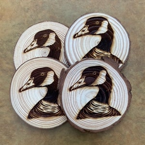 Goose Engraved Wood Coaster Set Perfect Gift for Wedding, Engagement ...