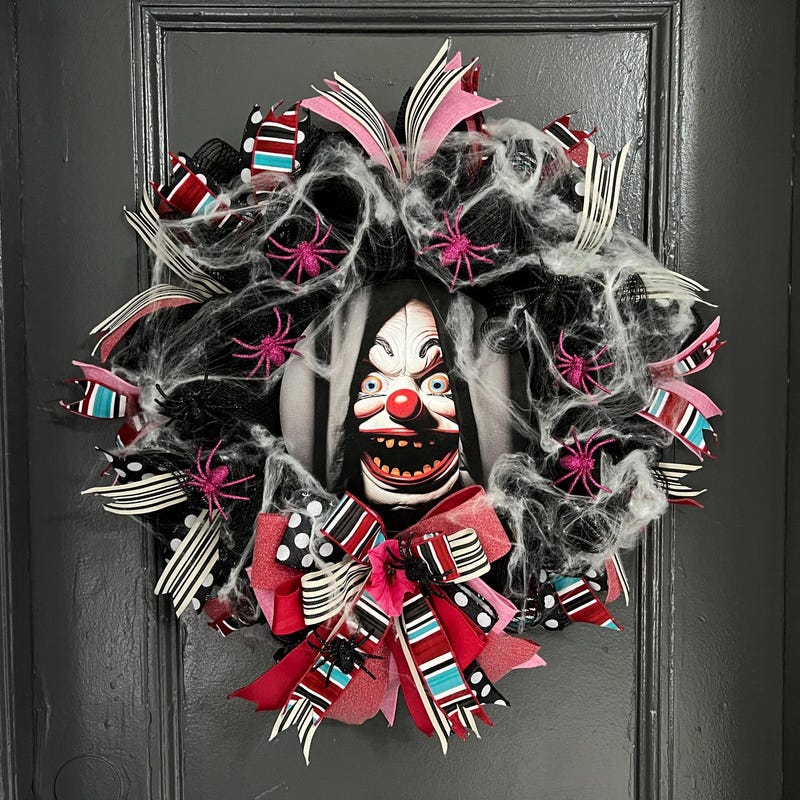 Scary Clown Wreaths - Etsy