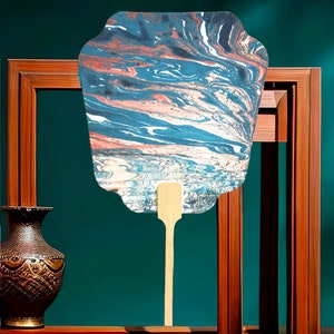 Personalized Paper Fan, Bamboo Wedding Fan, Wedding Party Favor, Circle ...