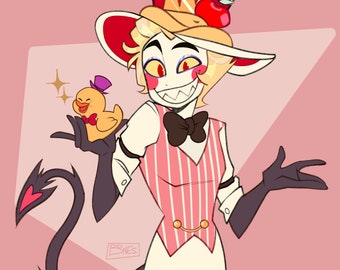 Hazbin Hotel Lucifer Duck Hoodie 5x7 Art Print - Etsy