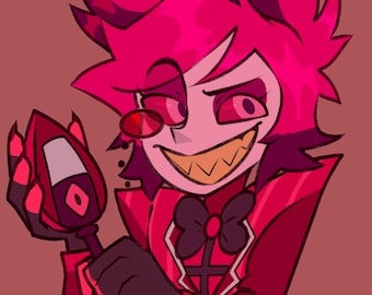 Bootleg Hazbin Hotel Valentine's Day Doodle Alastor Art Print - Etsy