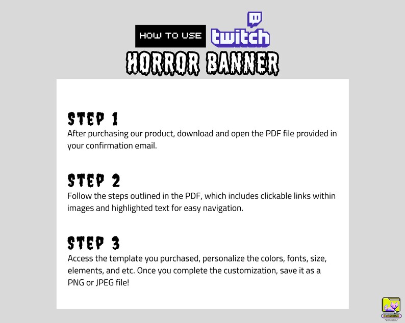 Horror Gaming Custom Twitch Banner, High Resolution, Aesthetic Digital ...