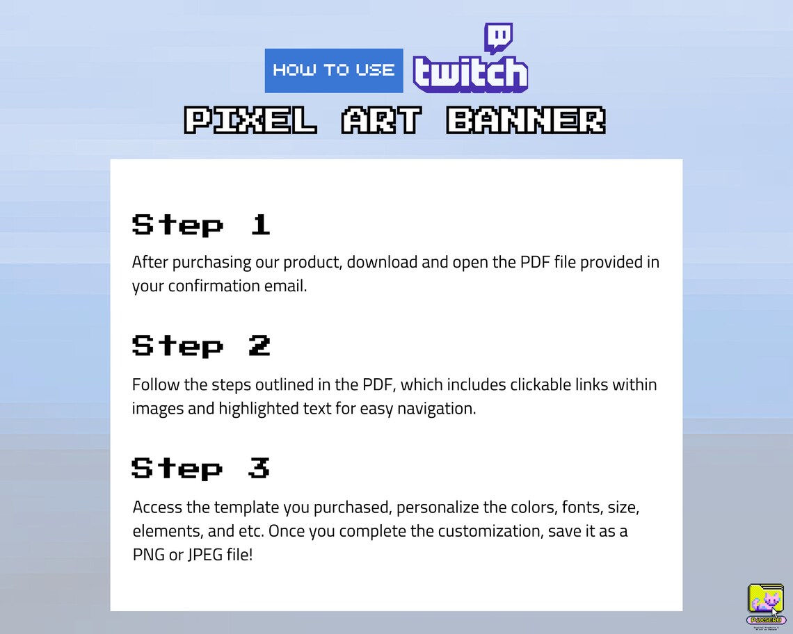 Pixel City Gaming Custom Twitch Banner, High Resolution, Aesthetic ...