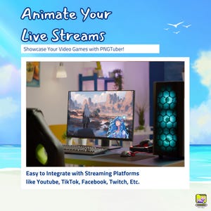 Pngtuber Vtuber Model Blue Maiden Anime-inspired, NEUTRAL EMOTION ONLY ...