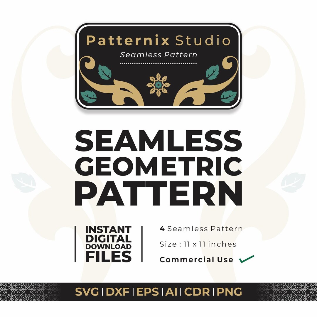 Seamless Geometric Pattern, SVG, Ai, Dxf, Cdr, Eps, Png, Geo Square ...