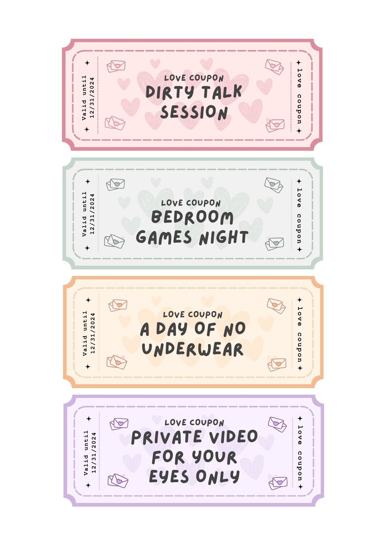 80 Love Tokens Fun, Romantic, Naughty Gift for Couples, Date Night ...