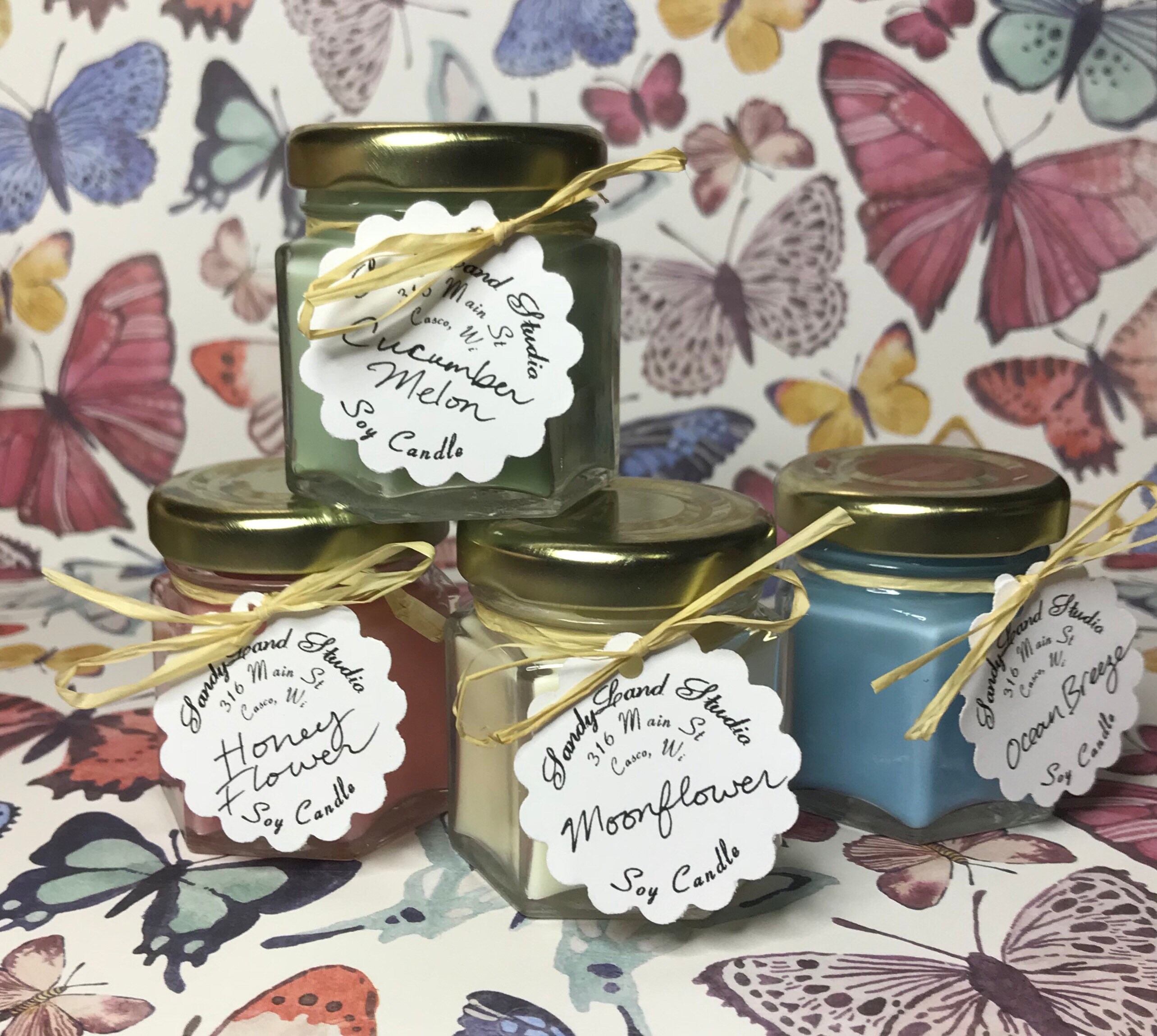 Soy Candle Sampler Set of 4 Mini Jars Choose Your Scents Hostess Gift ...