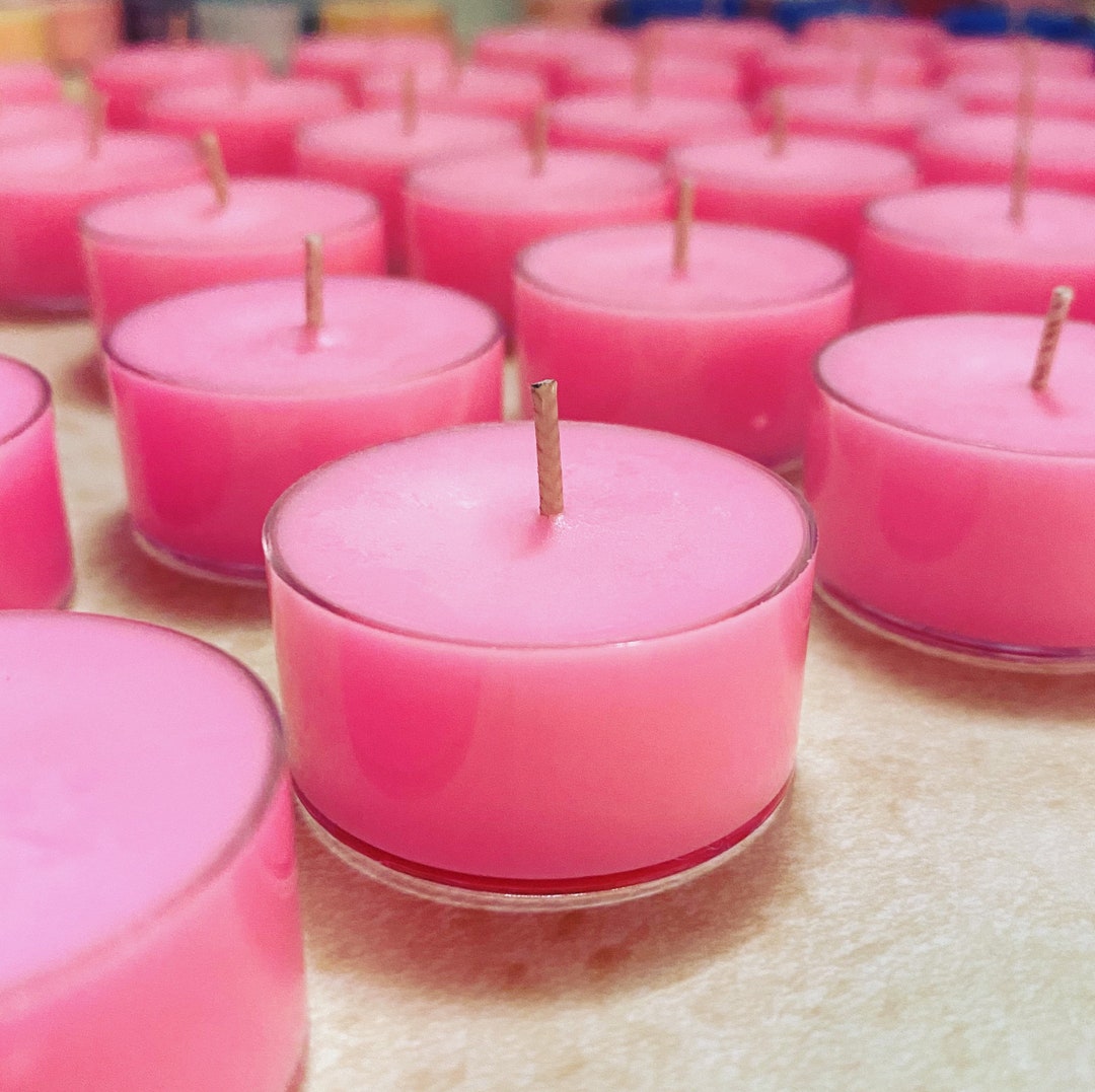 Pink Sugar Scented Candle Soy Tealights Hot Pink - Etsy