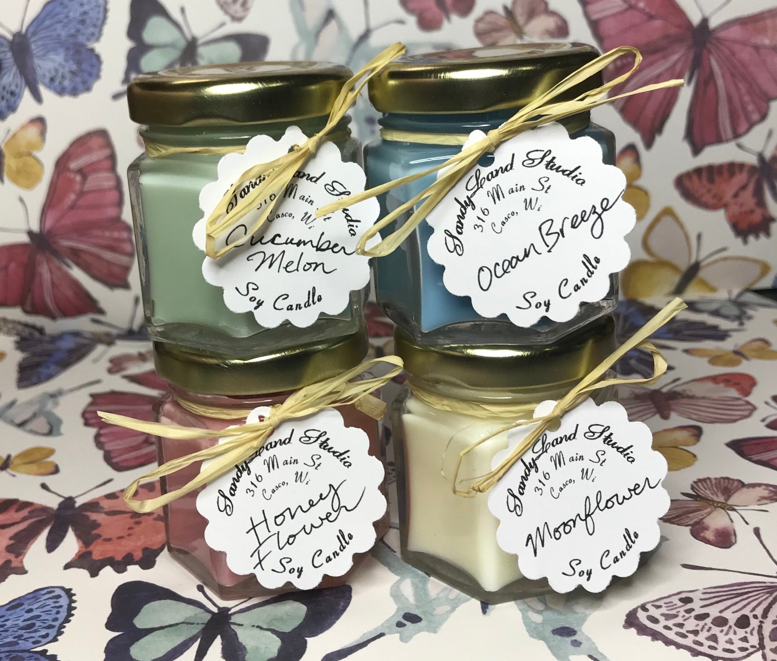 Soy Candle Sampler Set of 4 Mini Jars Choose Your Scents Hostess Gift ...