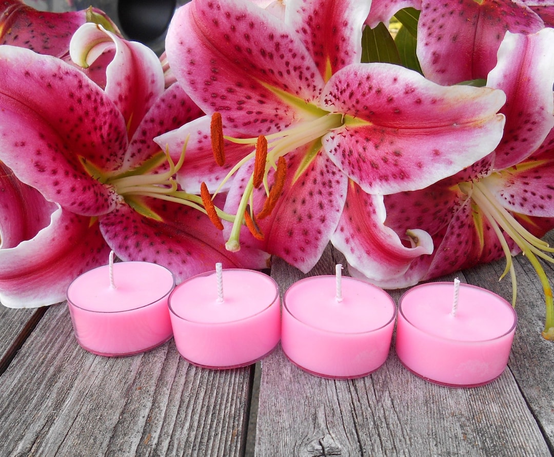 Stargazer Lily Scented Soy Tealight Candles Rustic Home Decor - Etsy