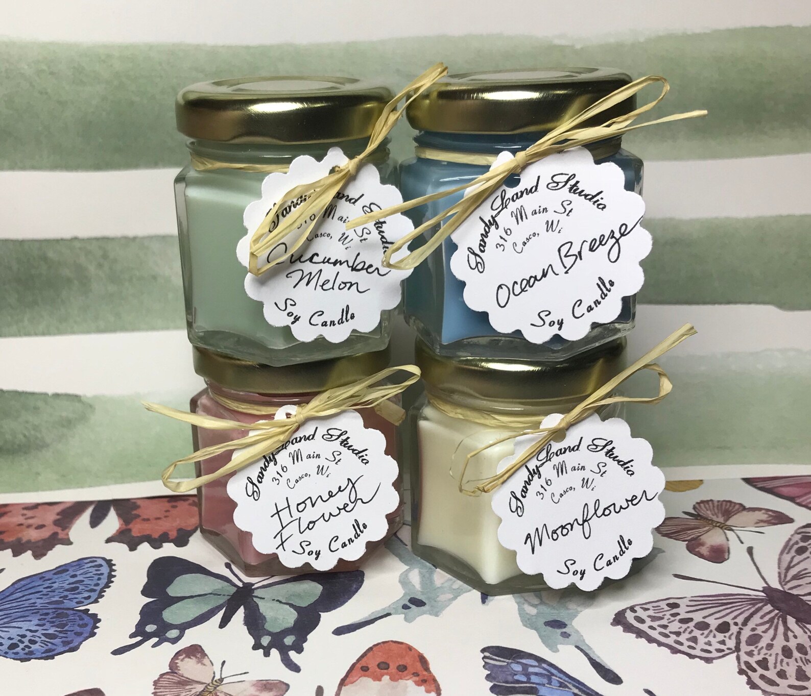 Soy Candle Sampler Set of 4 Mini Jars Choose Your Scents Hostess Gift ...
