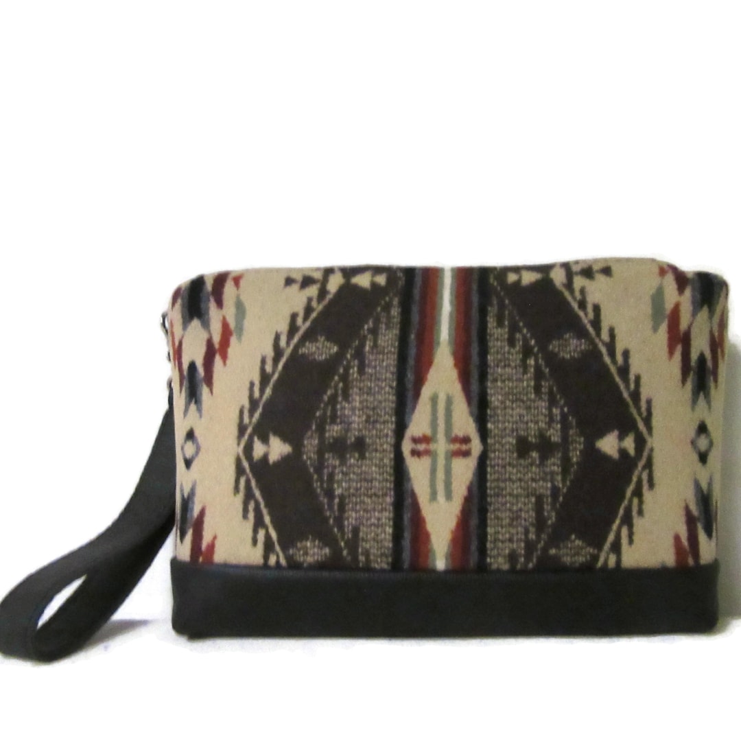 Wrist Bag Clutch Purse Blanket Wool Fabric From Pendleton Woolen Mills ...