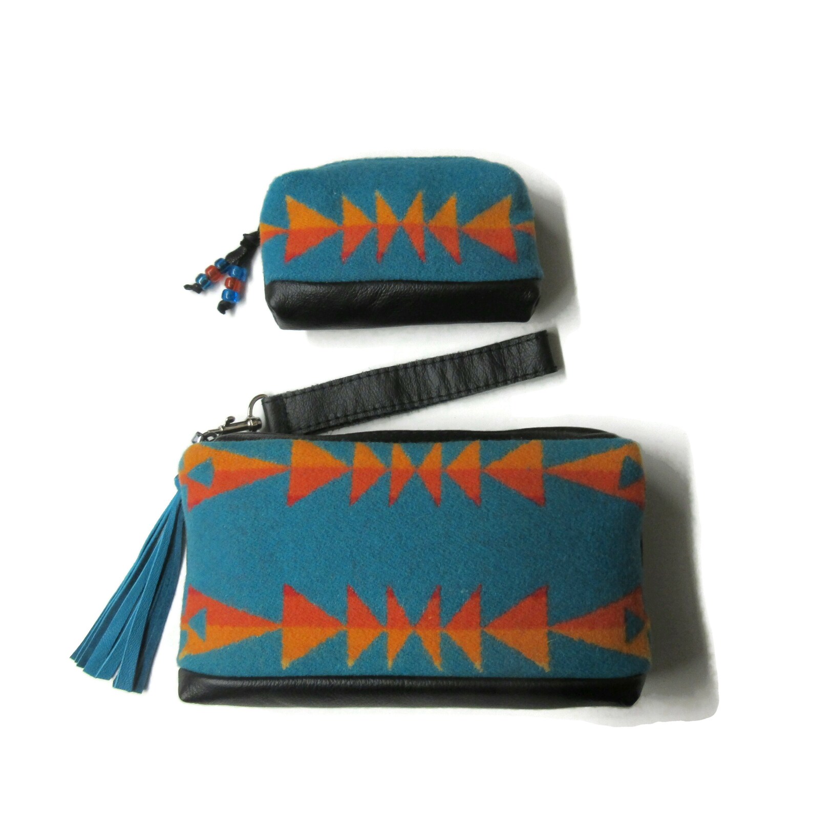 Wrist Bag Clutch Purse and Change Pouch Blanket Wool Fabric From ...
