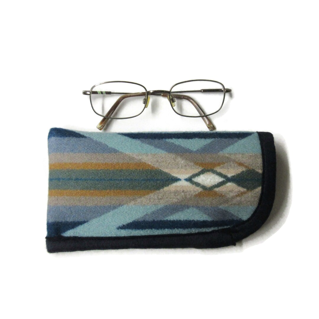 Eyeglasses Case Pouch Protection Sunglasses Flannel Lined Blanket Wool ...
