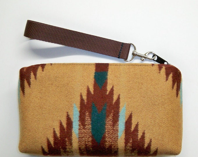 Pendleton Wool Clutch Purse Wrist Bag Camel Rust - Etsy
