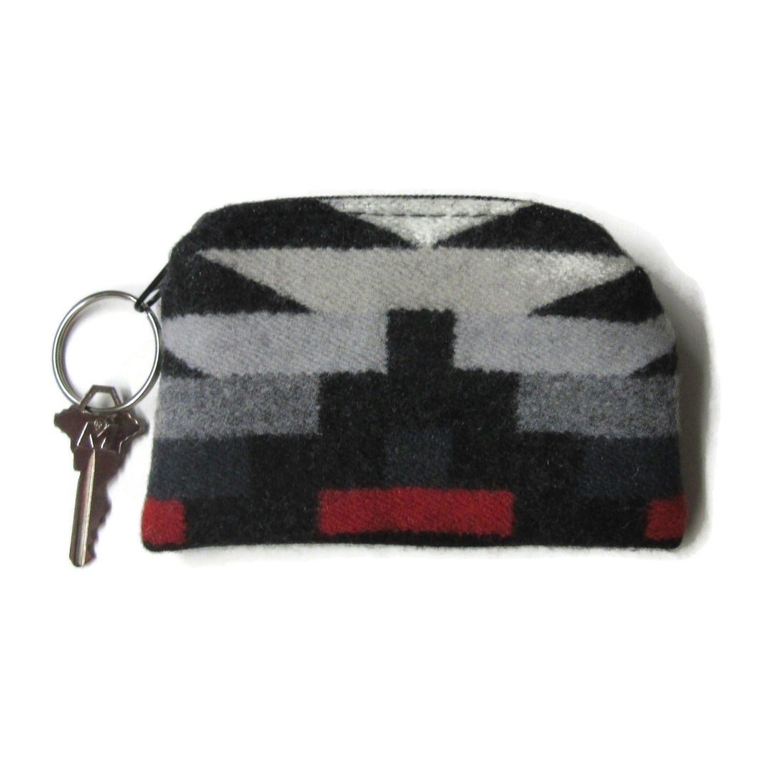 Key Ring Key Fob Zippered Wool Pouch Change Pouch Coin Purse Blanket ...