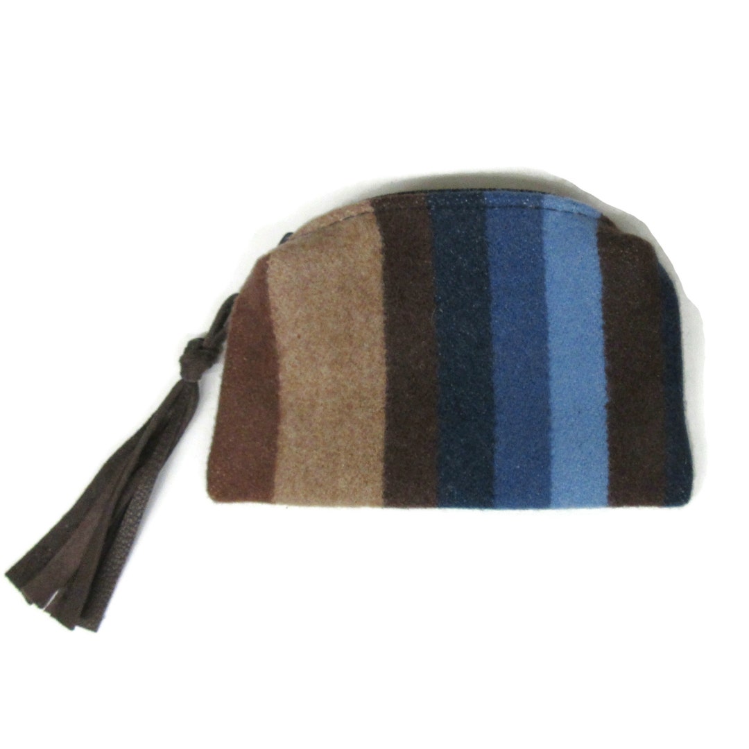 Pouch Coin Purse Change Purse Zippered Blanket Wool Fabric From ...