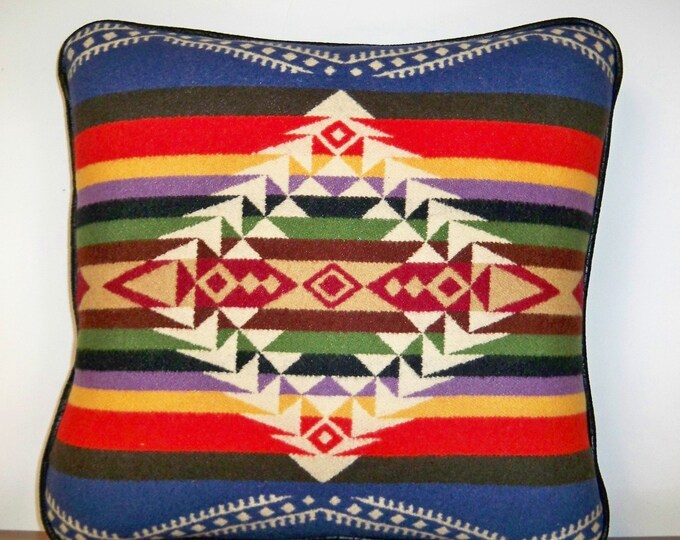 Blue Rim Rock Pendleton Wool Pillows - Etsy