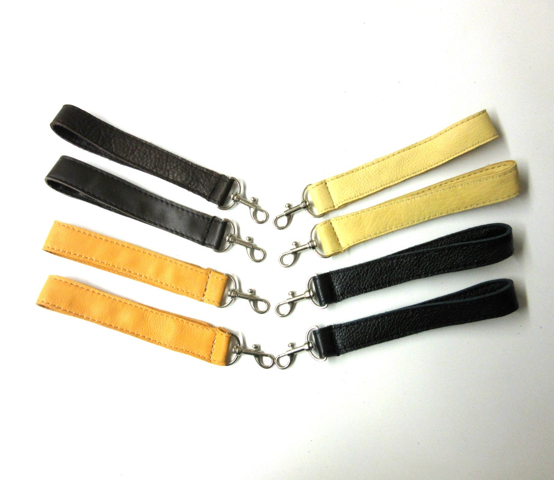Leather Swivel Latch Hook Wrist Strap Add to Zippered Pouches ...