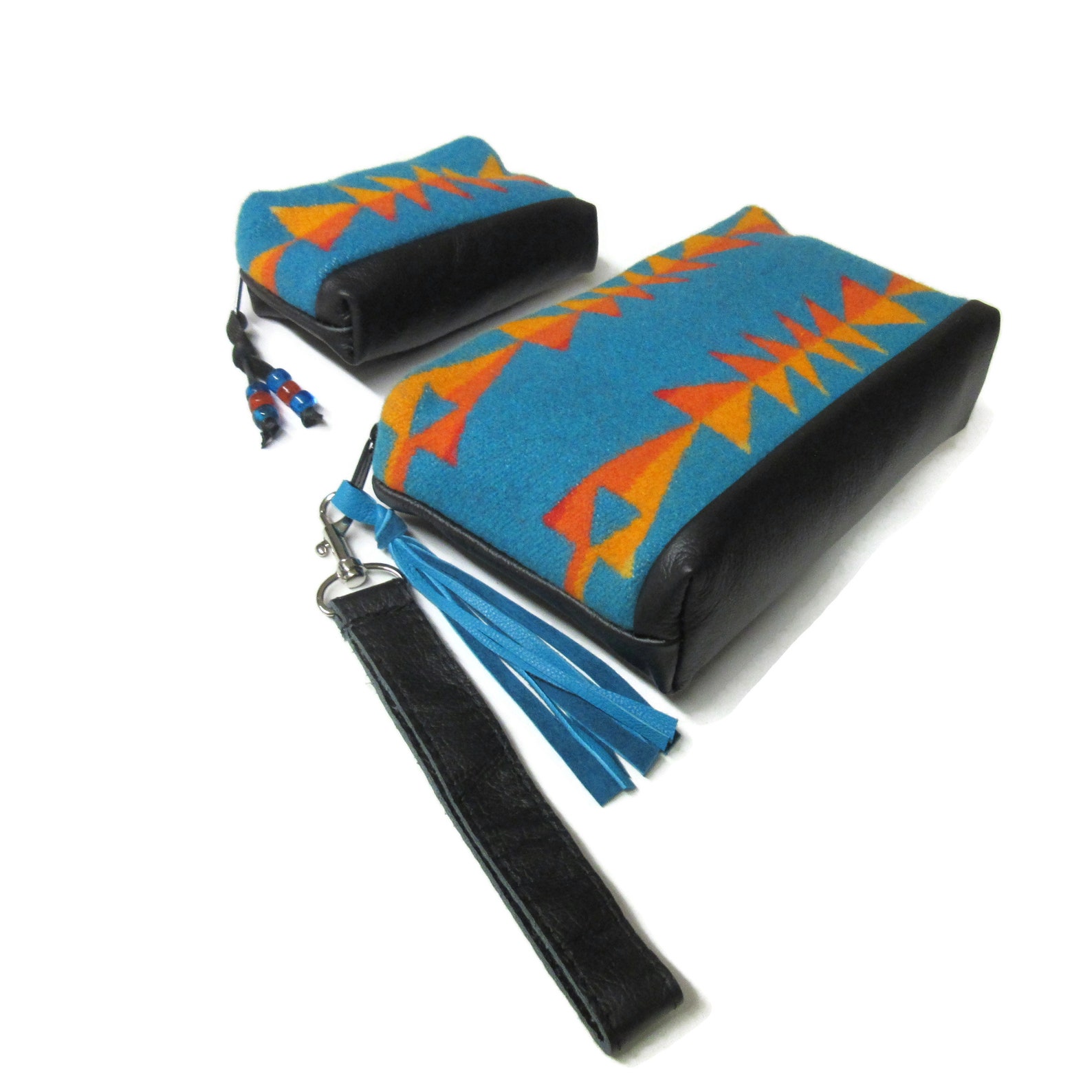 Wrist Bag Clutch Purse and Change Pouch Blanket Wool Fabric From ...