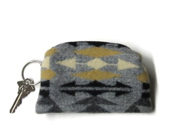 Key Ring Key Fob Zippered Wool Pouch Change Pouch Coin Purse Blanket ...