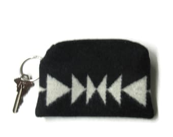 Key Ring Key Fob Zippered Wool Pouch Change Pouch Coin Purse Blanket ...