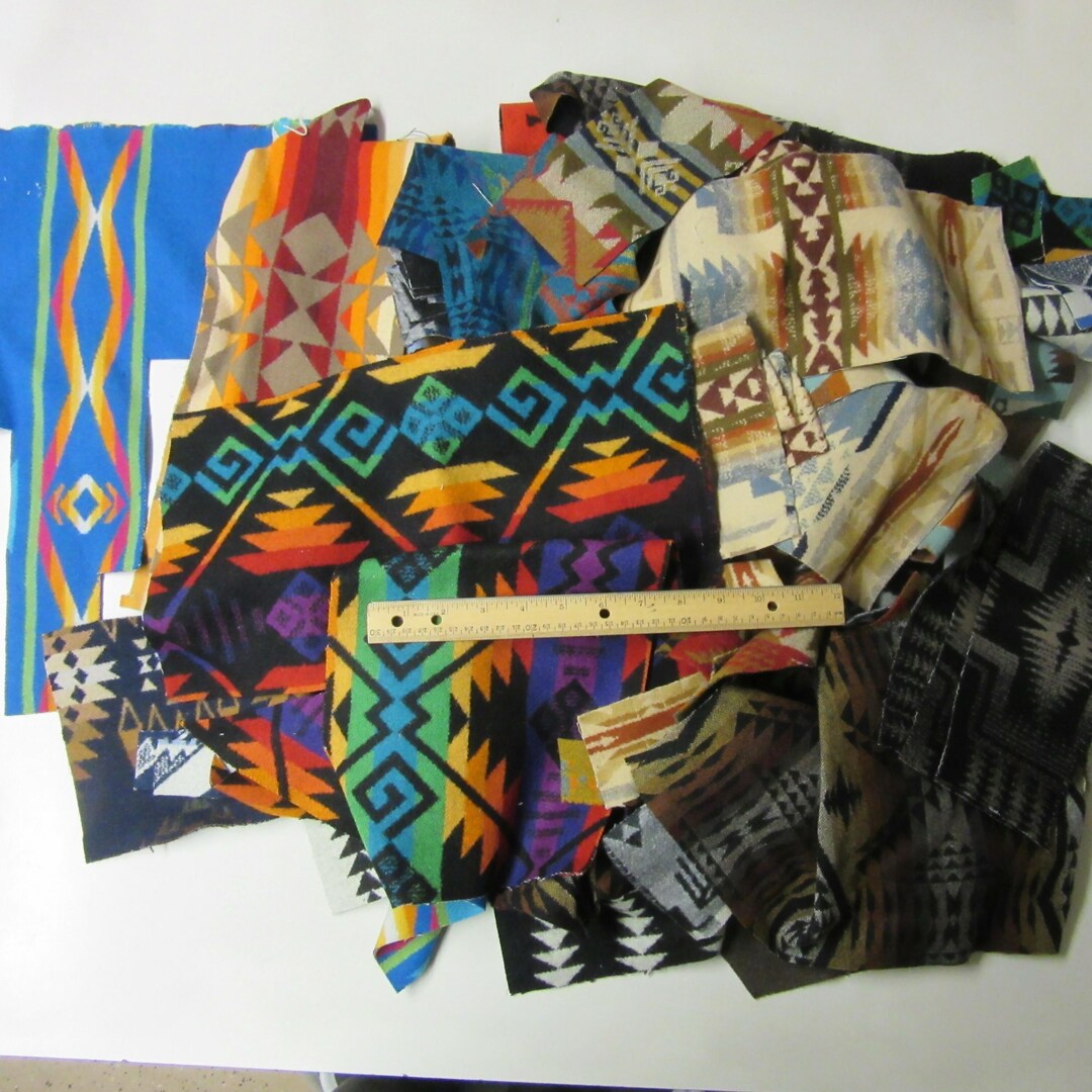 Large Box of Pendleton Blanket Wool Scraps Remnants 3.7 Lbs Free ...