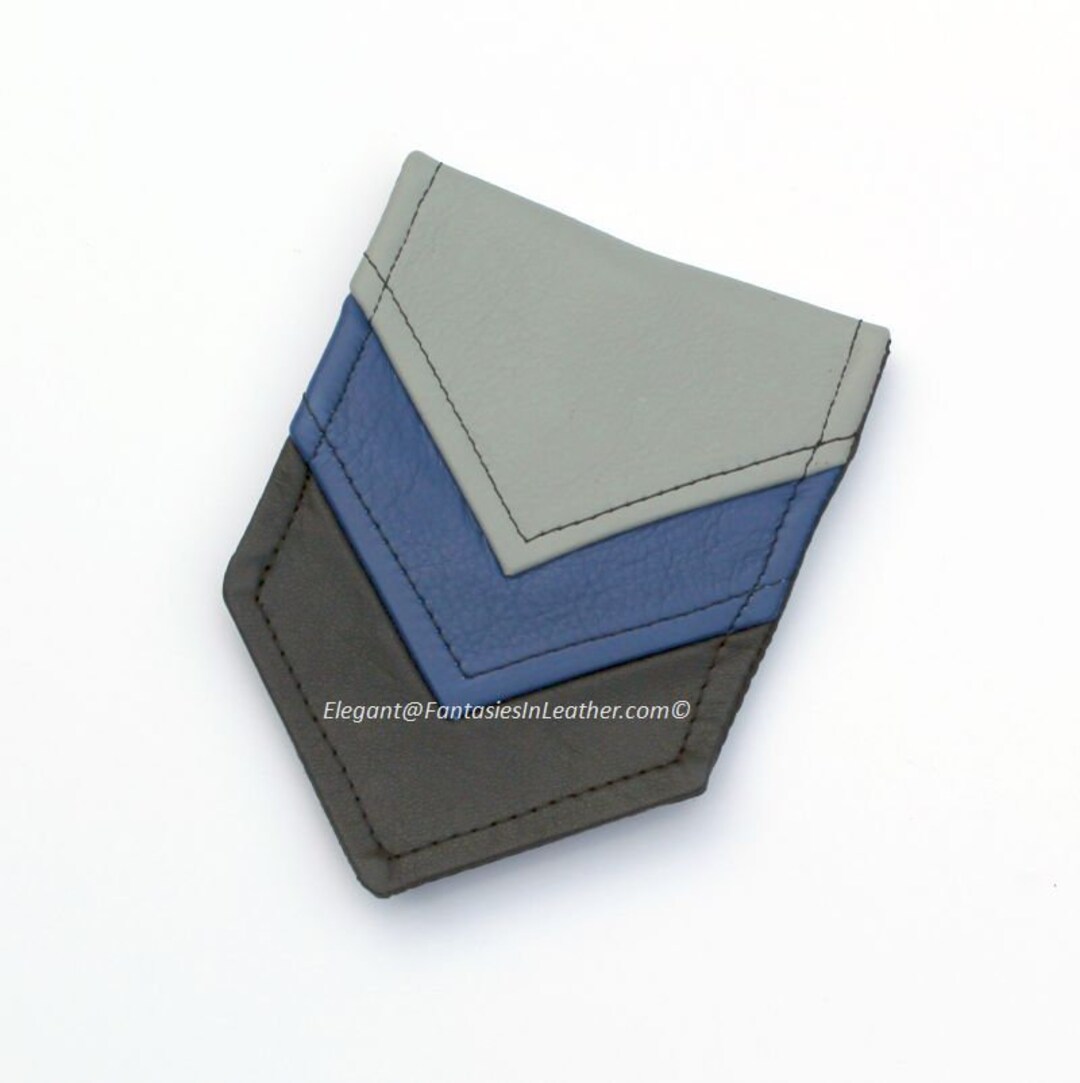 Three Color Layered Leather Pocket Flag Hankie BDSM Kink - Etsy