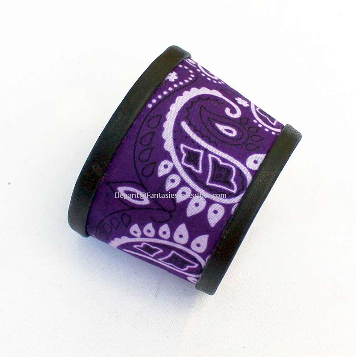 Bandana & Black Leather Wrist Band - Color Choice - Etsy