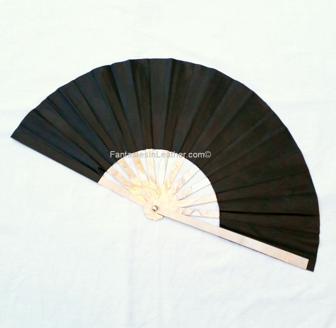 Leather and Steel Large Fighting War Fan (CUS120) - Etsy