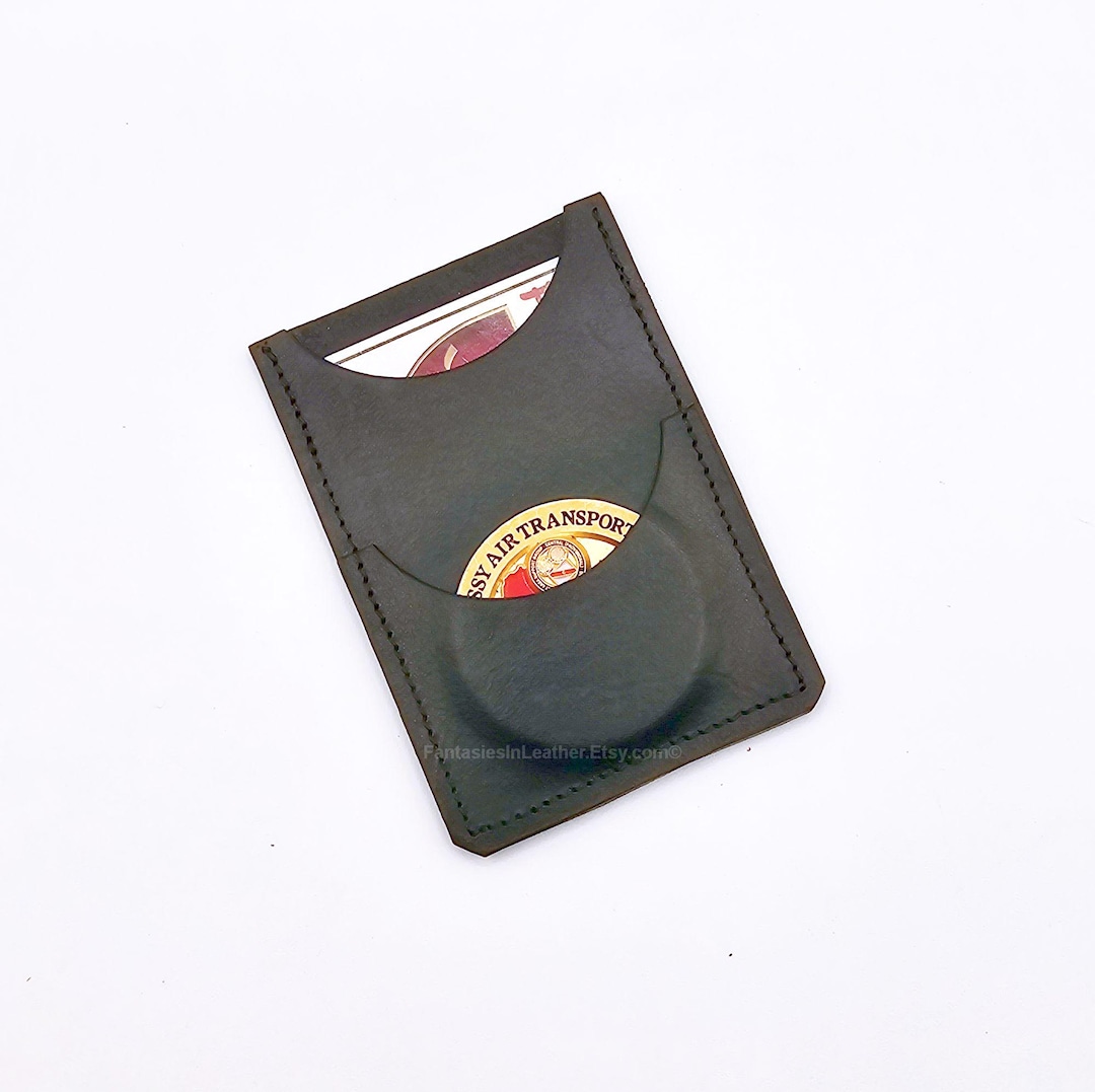 Challenge Coin and Card Holder - Leather Brown OR Black - Etsy