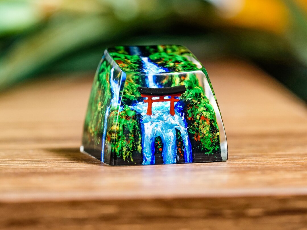 Japanese Autumn Torii Gate Keycap, Kawaii Artisan Keycap for Mechanical ...